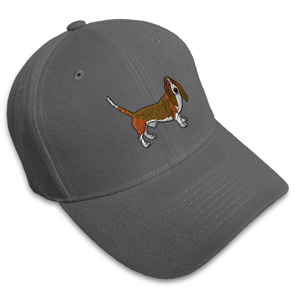 Baseball Cap Basset Hound B Embroidery Acrylic Dad Hats for Men & Women ...