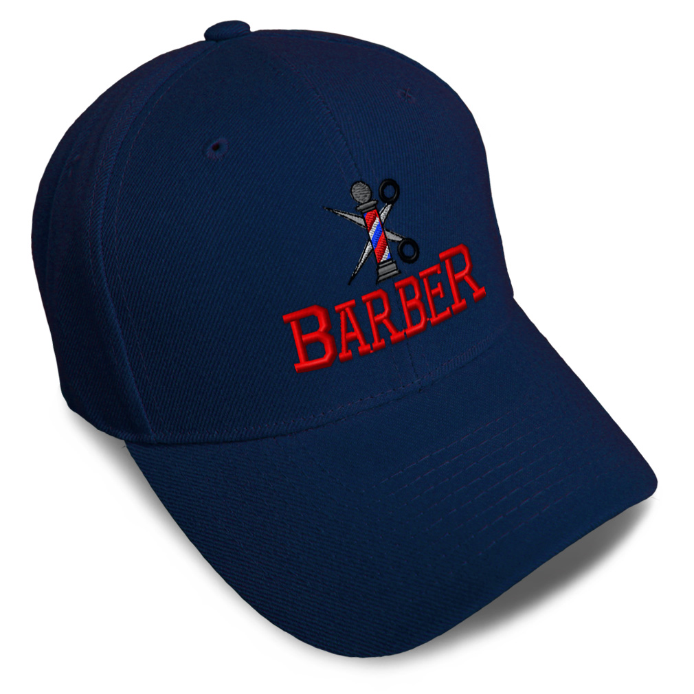 Baseball Cap Barber Shop Barber A Embroidery Dad Hats for Men & Women 1 ...
