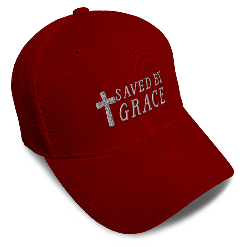 Baseball Cap Saved by Grace Jesus Christian Embroidery Hats for Men ...