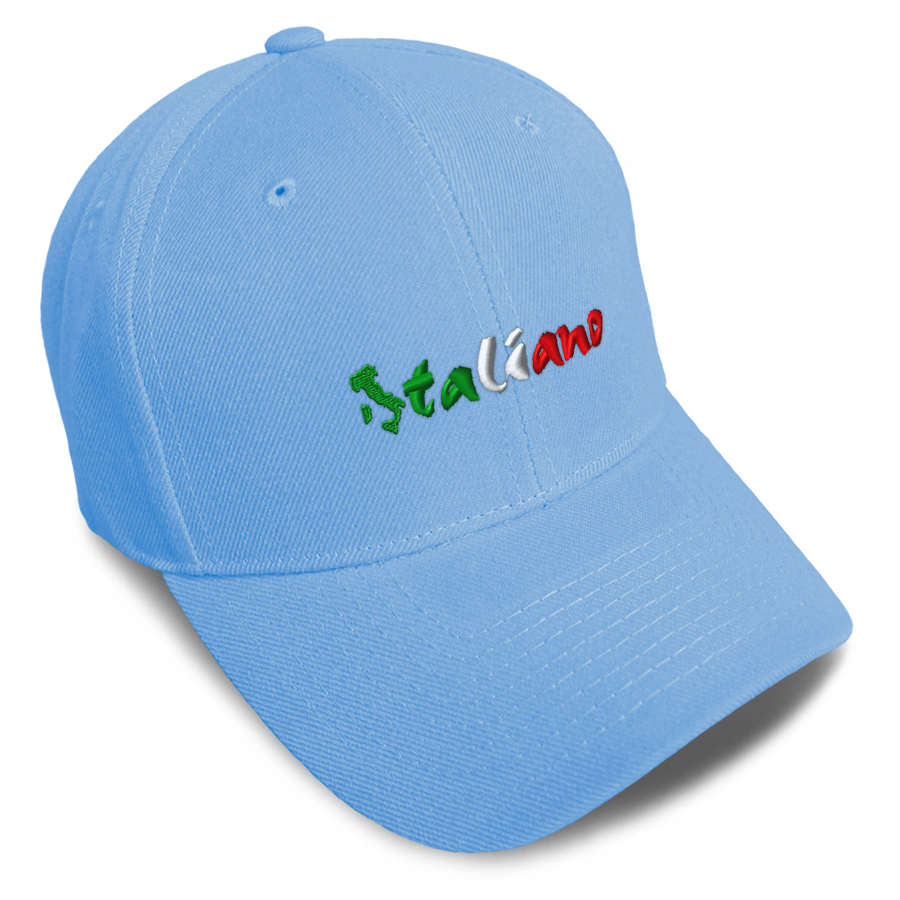 Baseball Cap Italian Italy Flag Word Embroidery Dad Hats for Men ...