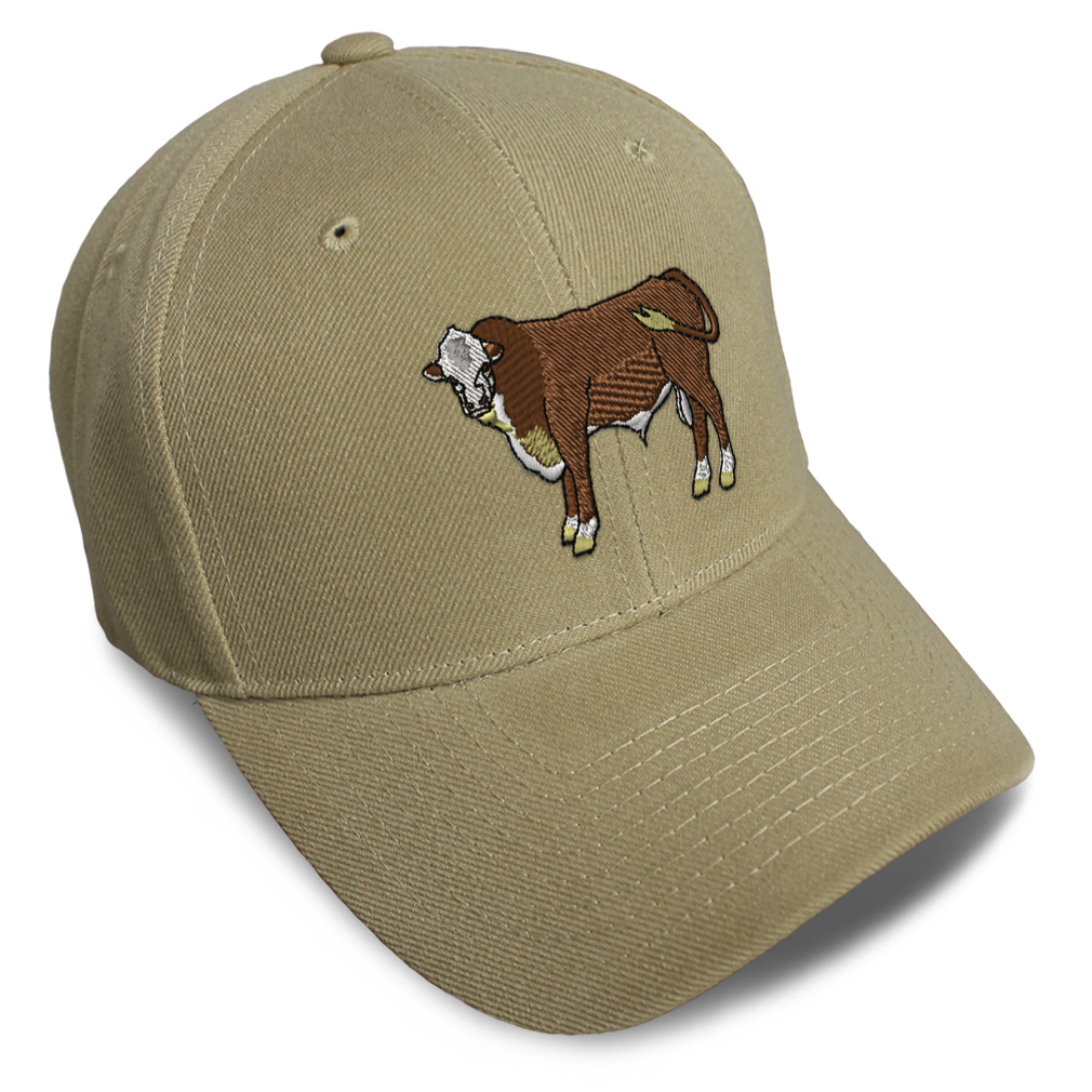 Baseball Cap Western Farm Animal Cattle Hereford Bull Hats for Men ...