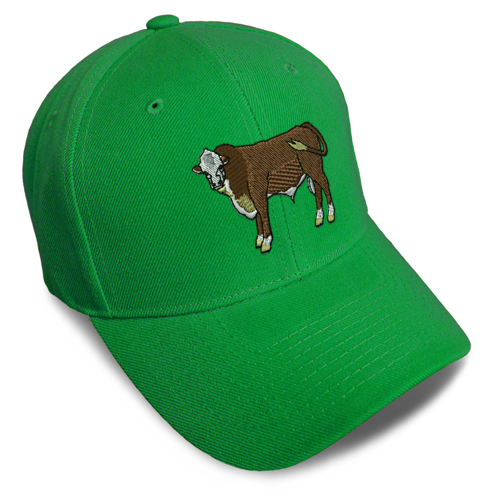 Baseball Cap Western Farm Animal Cattle Hereford Bull Hats for Men ...