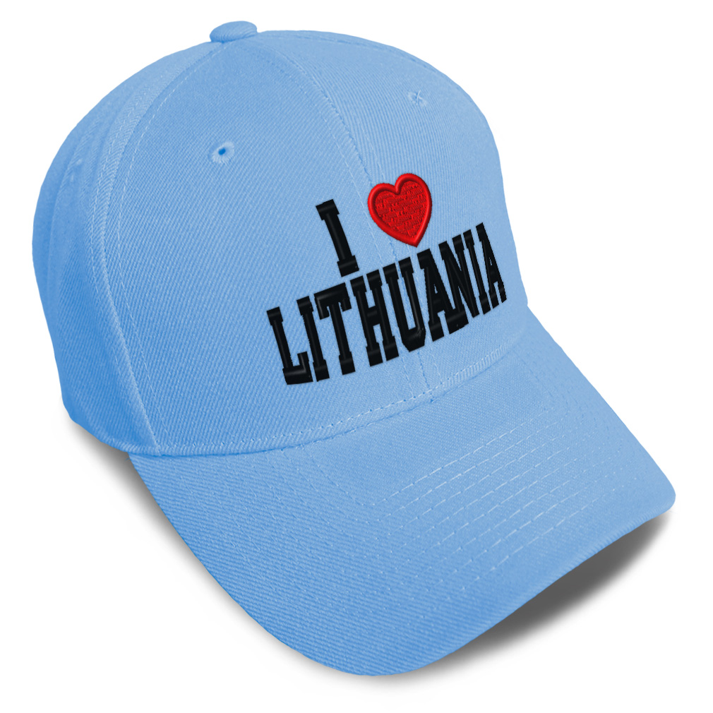 Baseball Cap I Love Lithuania Dad Hats for Men & Women Strap Closure 1 ...