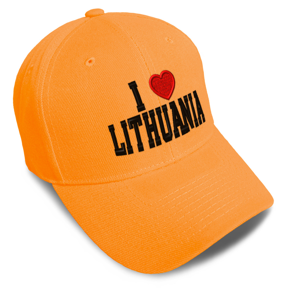 Baseball Cap I Love Lithuania Dad Hats for Men & Women Strap Closure 1 ...
