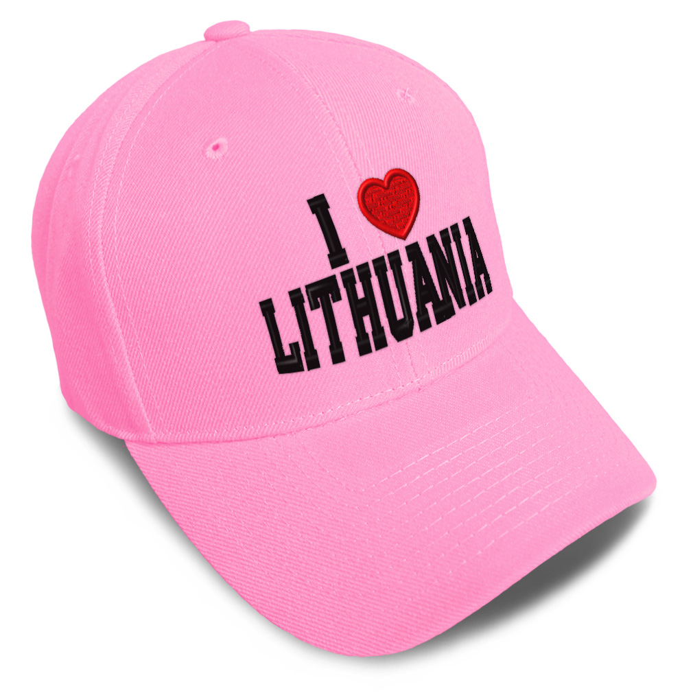 Baseball Cap I Love Lithuania Dad Hats for Men & Women Strap Closure 1 ...