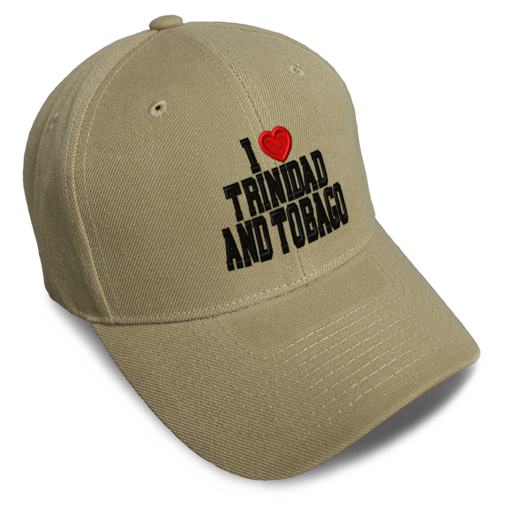 Baseball Cap I Love Trinidad and Tobago Acrylic Dad Hats for Men ...