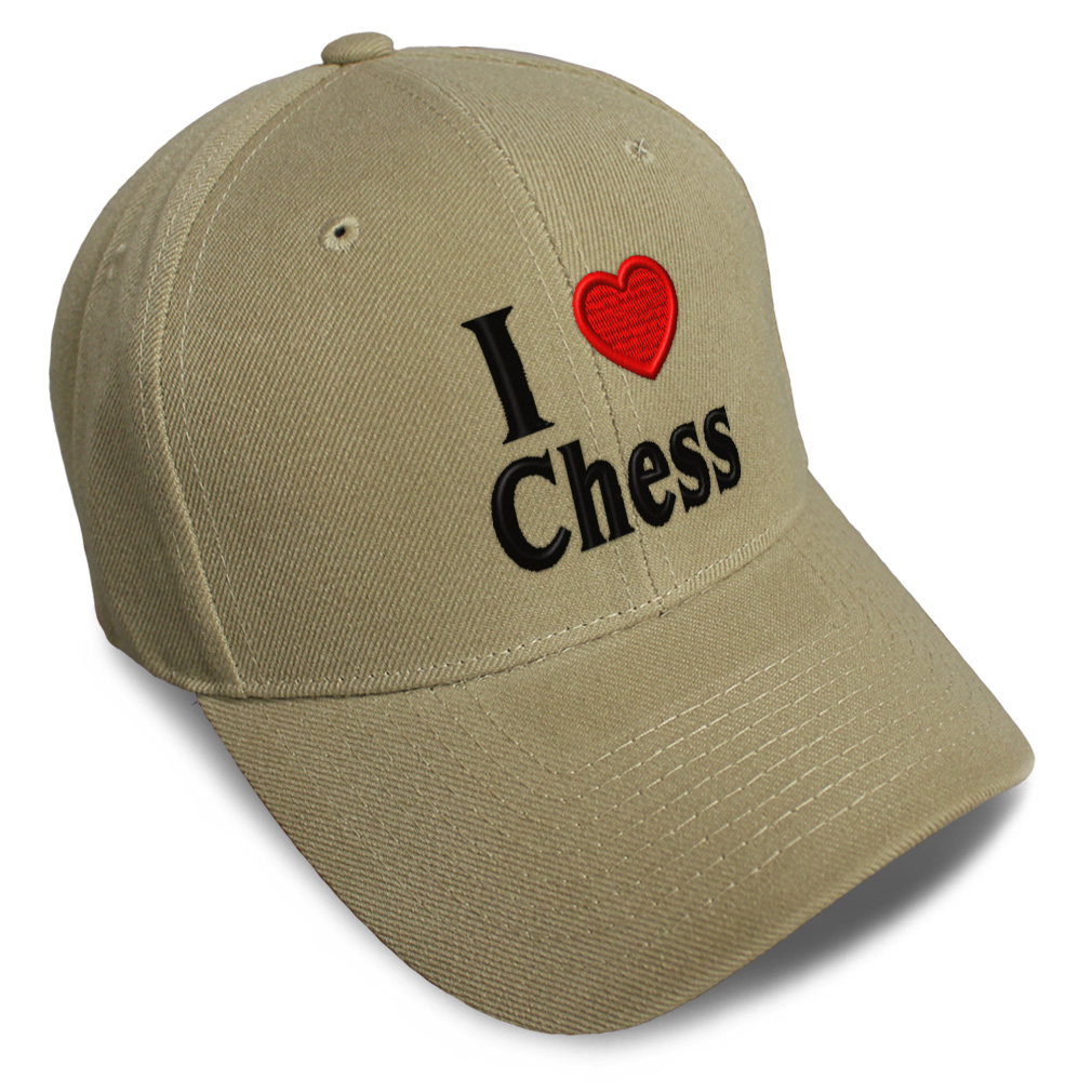 Baseball Cap I (Love) Chess Red Heart Hobbies Lovers Dad Hats for Men ...
