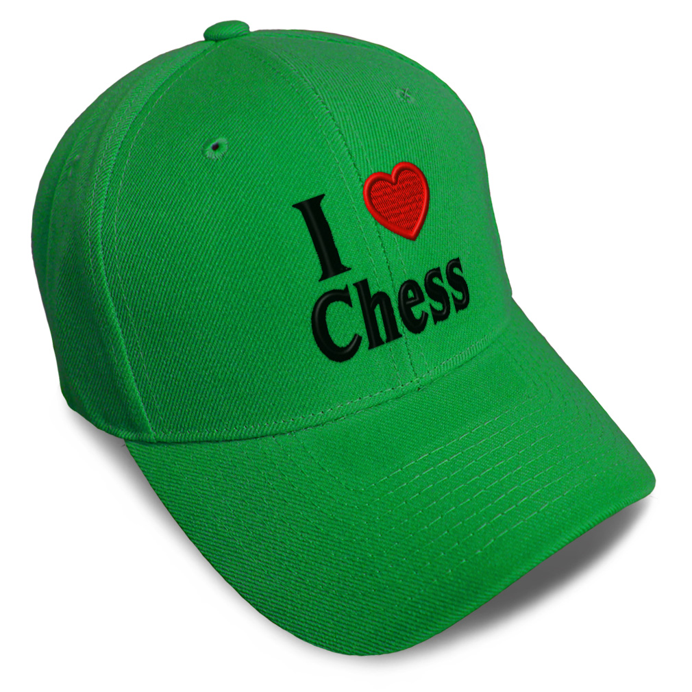 Baseball Cap I (Love) Chess Red Heart Hobbies Lovers Dad Hats for Men ...