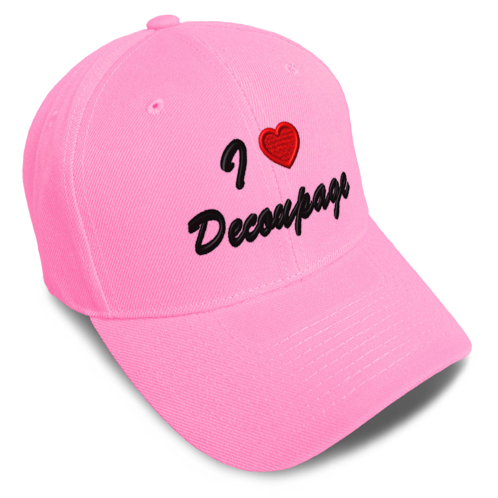 Baseball Cap I (Love) Decoupage Red Heart Hobbies Lovers Decoupage ...