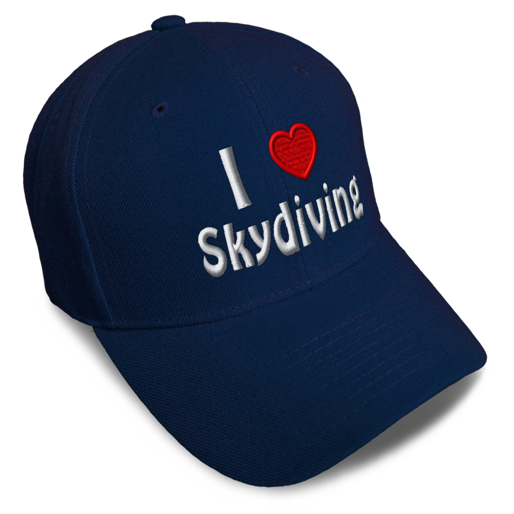 Baseball Cap I (Love) Skydiving Red Heart Hobbies Lovers Skydiving ...