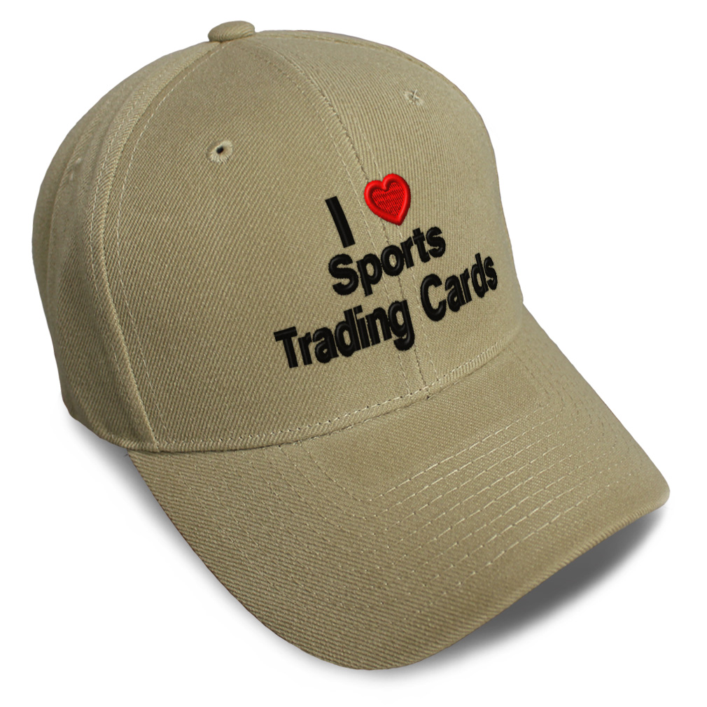 Baseball Cap I (Love) Sports Trading Cards Red Heart Hobbies Lovers ...