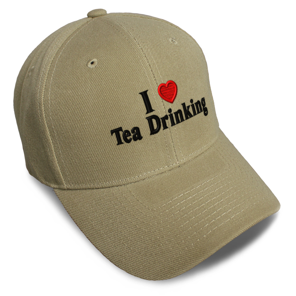 Baseball Cap I (Love) Tea Drinking Red Heart Hobbies Lovers Tea ...