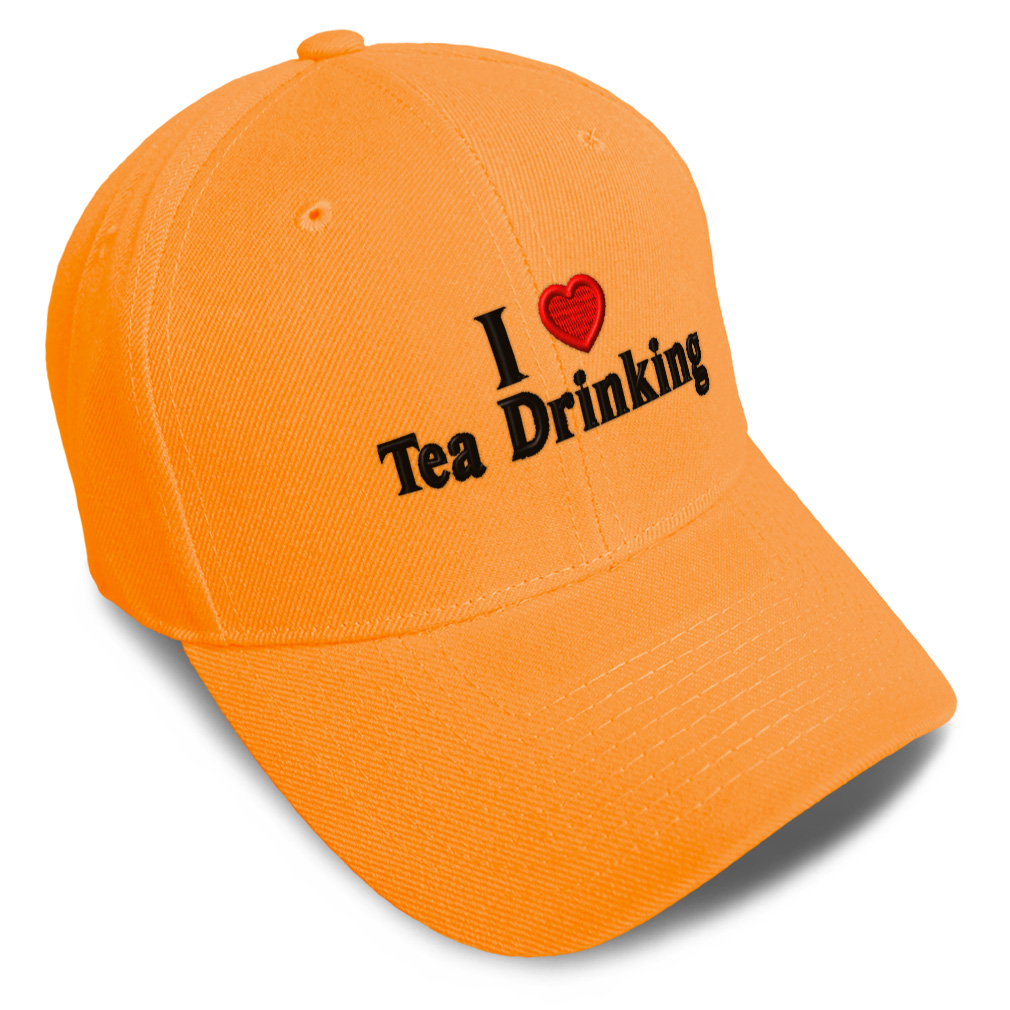 Baseball Cap I (Love) Tea Drinking Red Heart Hobbies Lovers Tea ...