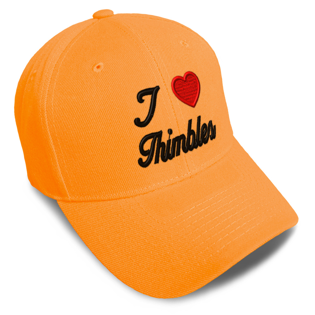 Baseball Cap I (Love) Thimbles Red Heart Hobbies Lovers Dad Hats for ...