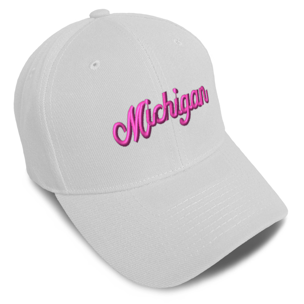 Baseball Cap Michigan Acrylic State America Dad Hats for Men & Women 1 ...