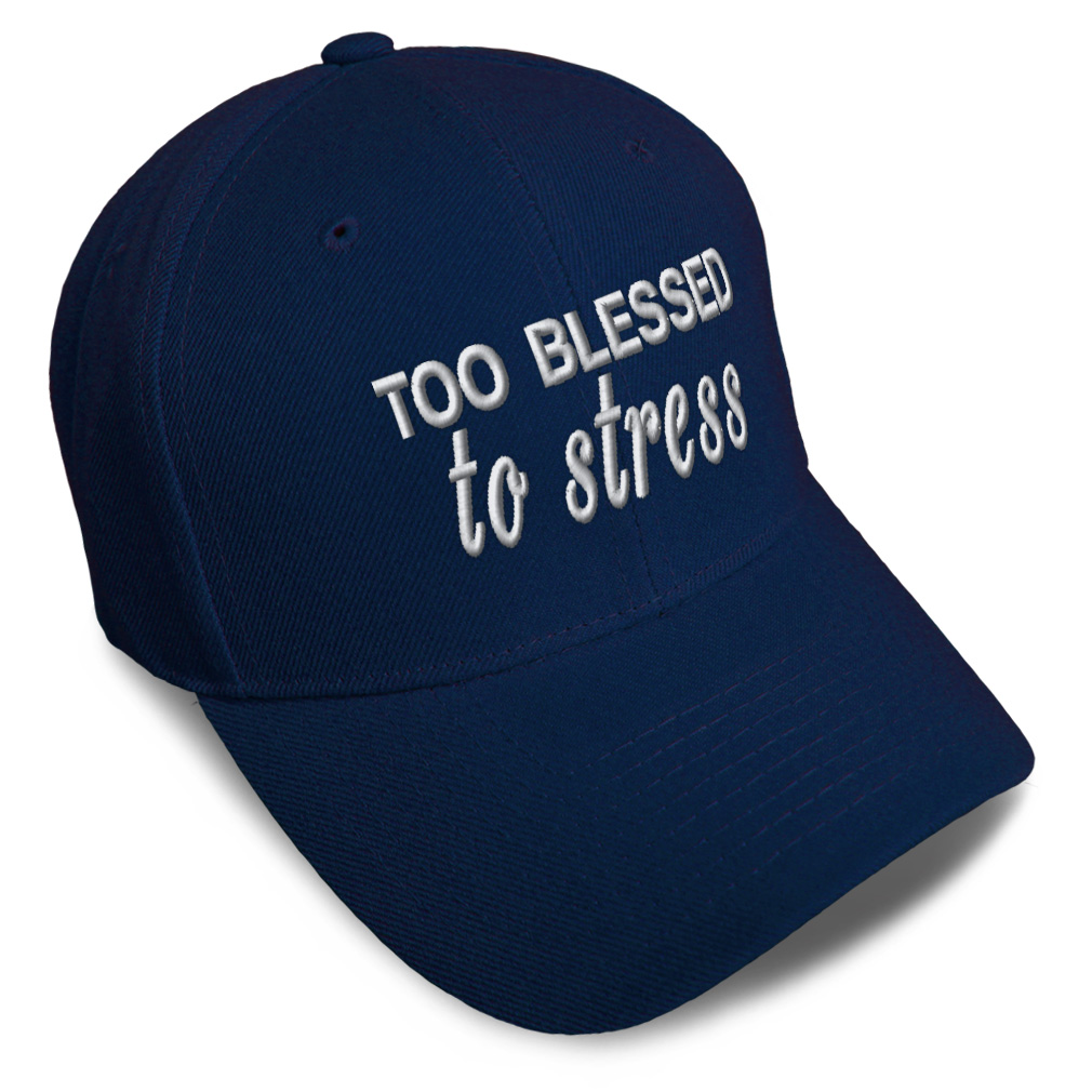 Baseball Cap Too Blessed to Stress Anxiety Grateful Dad Hats for Men ...