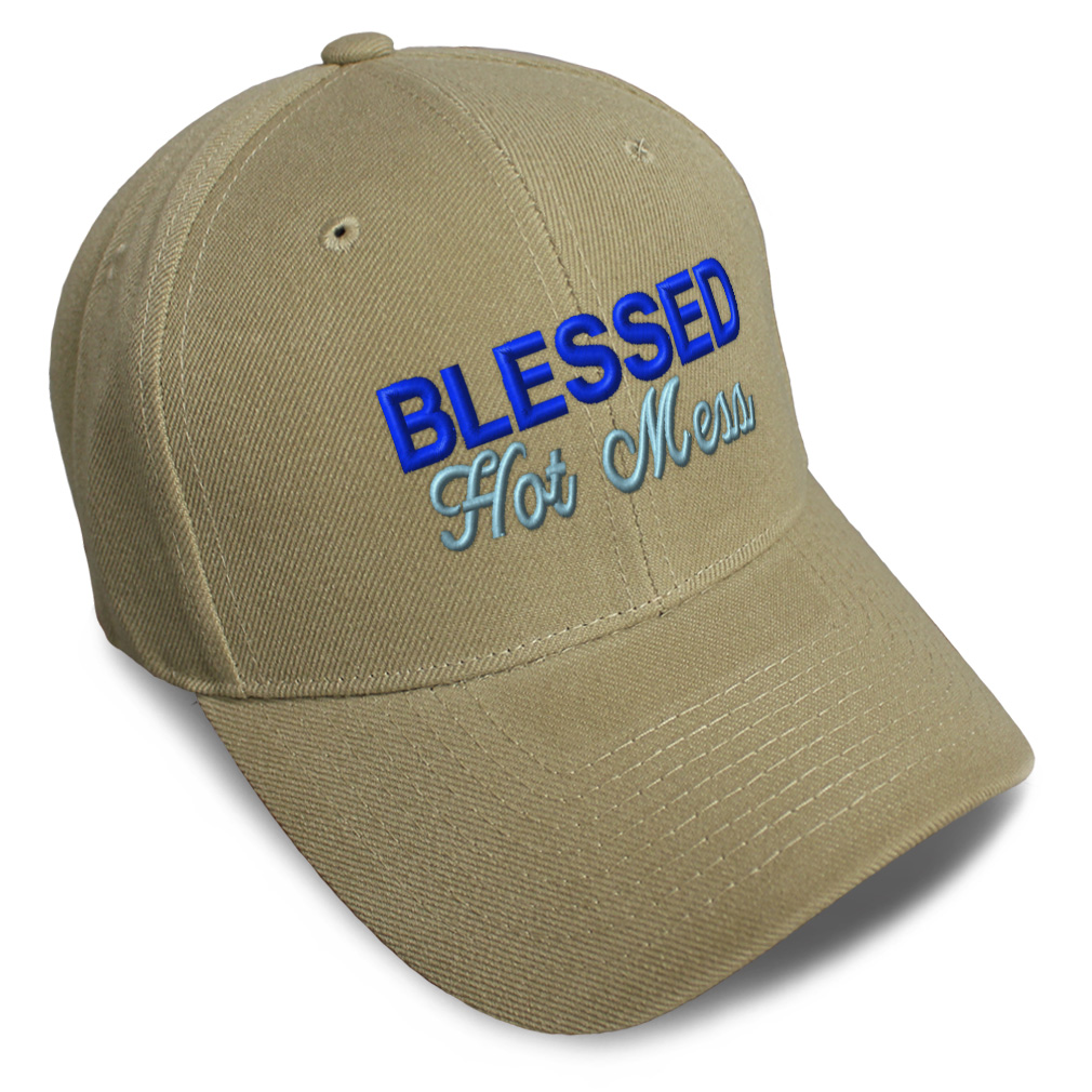 Baseball Cap Blessed Hot Mess Chaos Thankful Dad Hats for Men & Women 1 ...