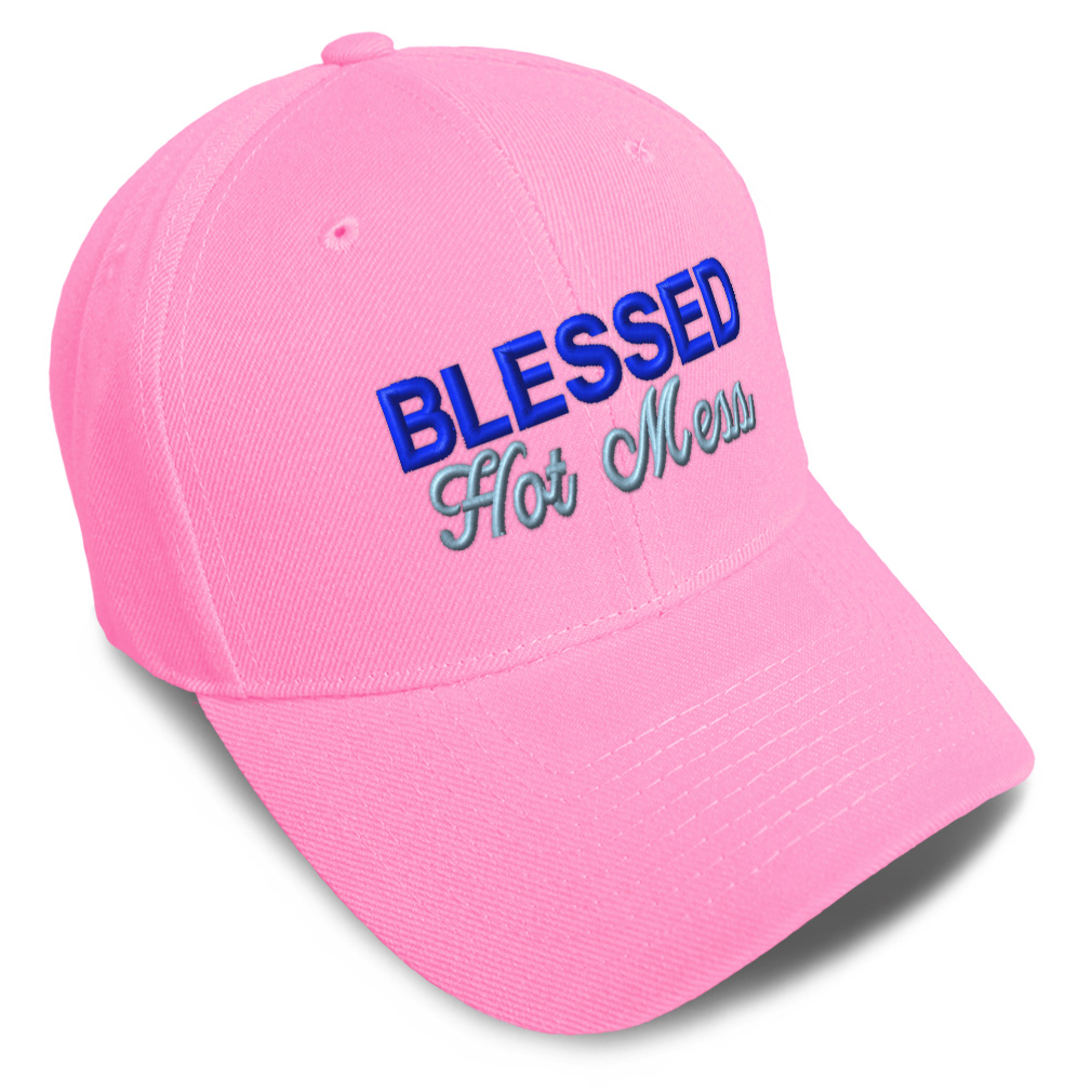 Baseball Cap Blessed Hot Mess Chaos Thankful Dad Hats for Men & Women 1 ...