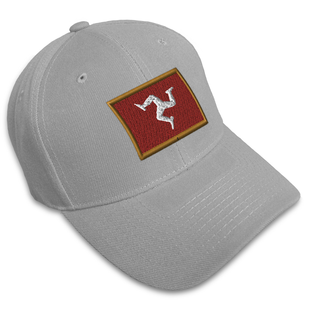 Baseball Cap Isle of Man Embroidery Acrylic Dad Hats for Men & Women 1 ...