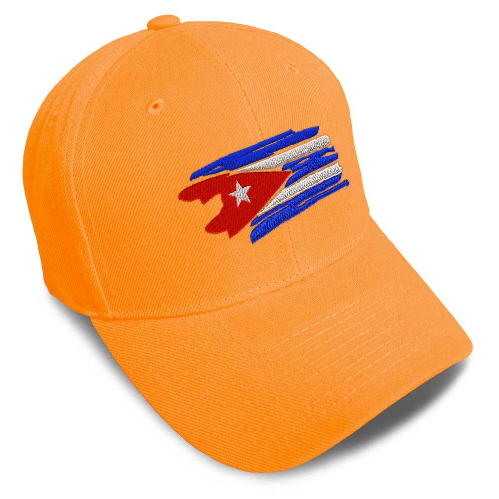 Baseball Cap Cuban Flag Drawing Lines Embroidery Dad Hats for Men ...