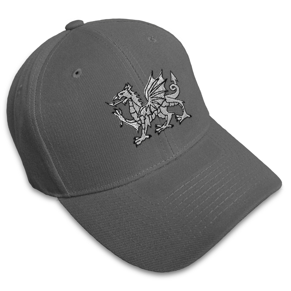 Baseball Cap White Welsh Dragon Embroidery Dad Hats for Men & Women 1 ...