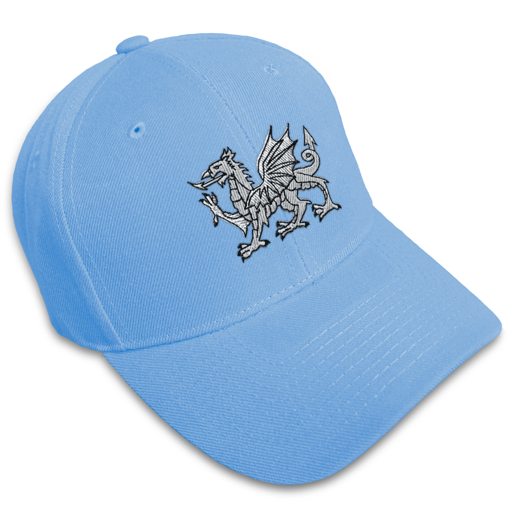 Baseball Cap White Welsh Dragon Embroidery Dad Hats for Men & Women 1 ...