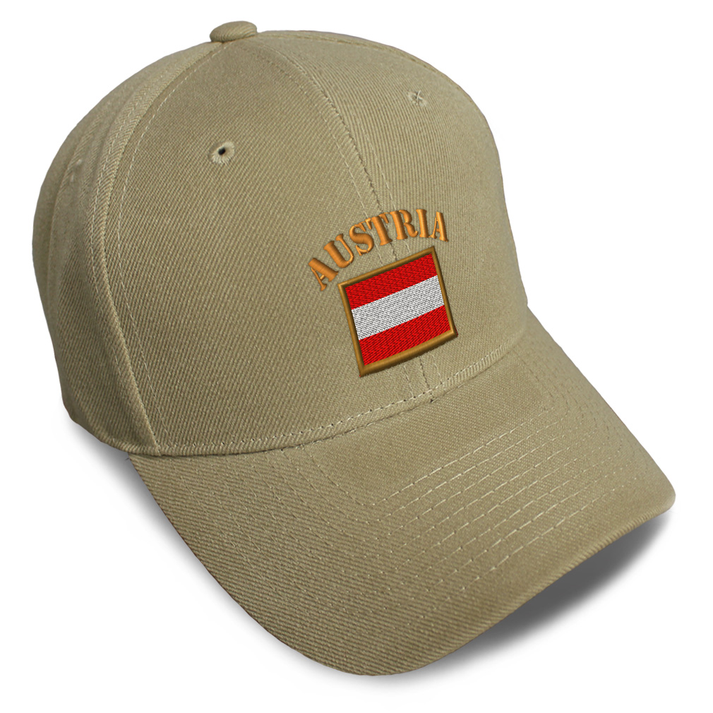 Baseball Cap Austria Flag Embroidery Acrylic Dad Hats for Men & Women 1 ...