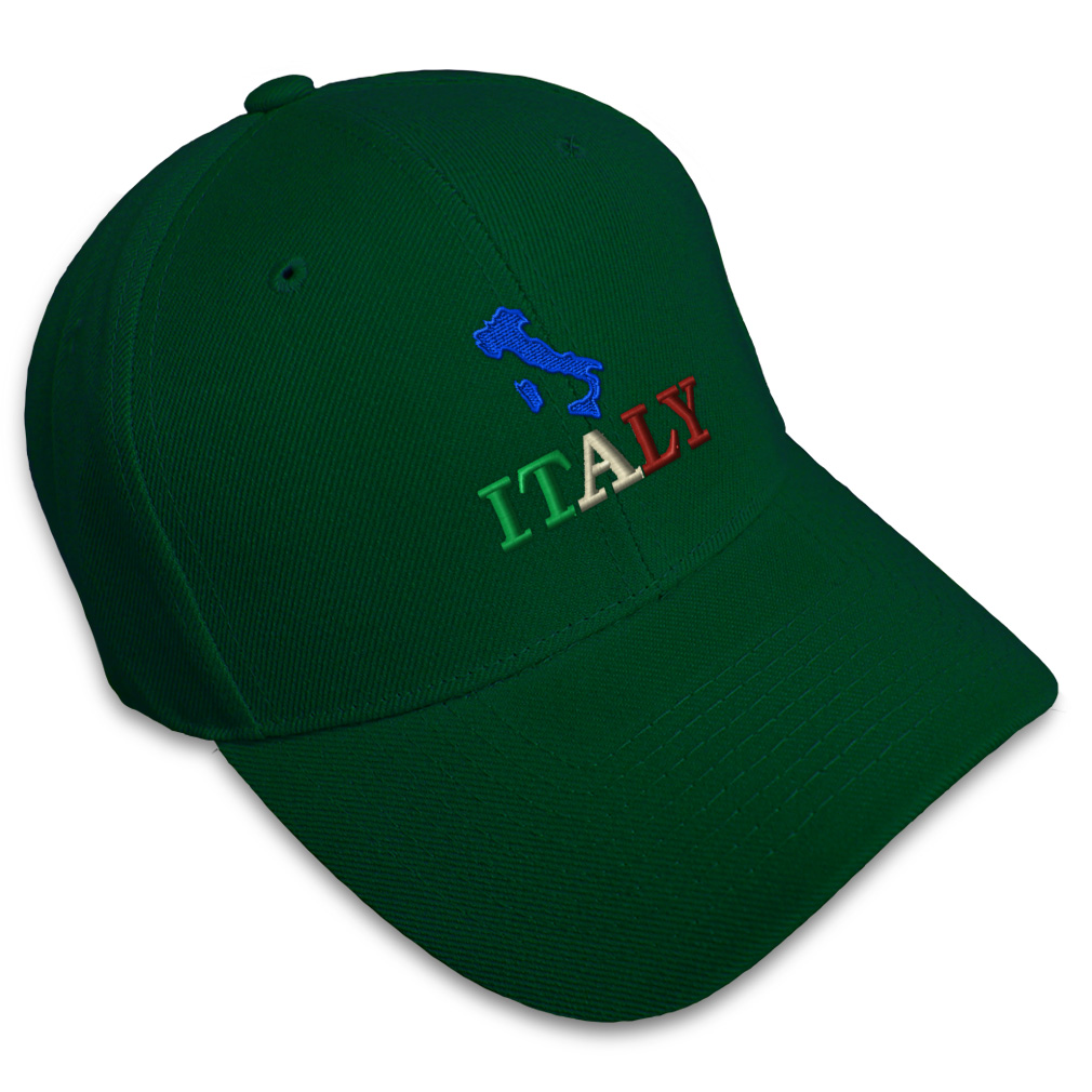 Baseball Cap Italy Flag Italian Map Embroidery Dad Hats for Men & Women ...