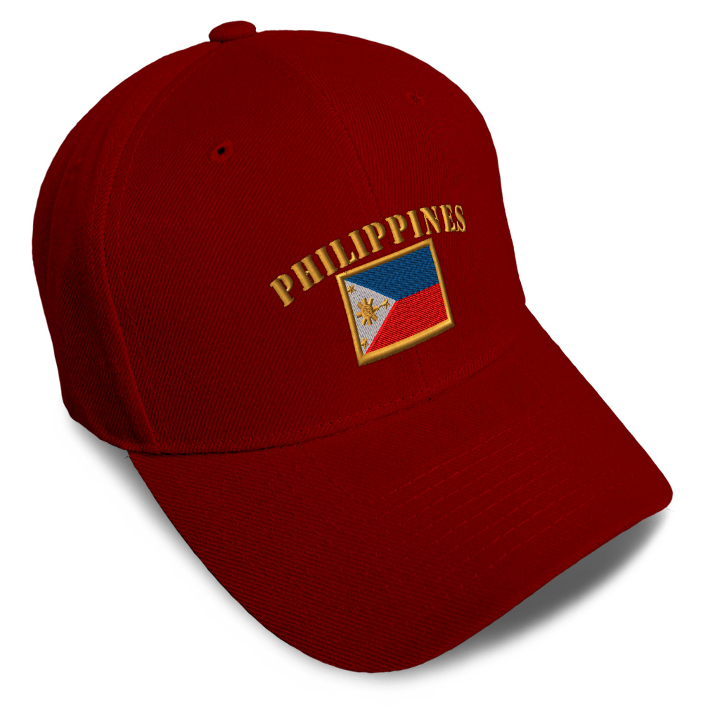 Baseball Cap Philippines Flag Embroidery Acrylic Dad Hats for Men ...