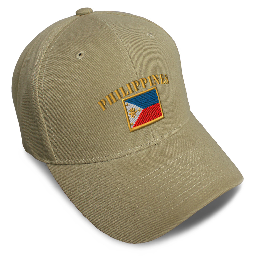 Baseball Cap Philippines Flag Embroidery Acrylic Dad Hats for Men ...