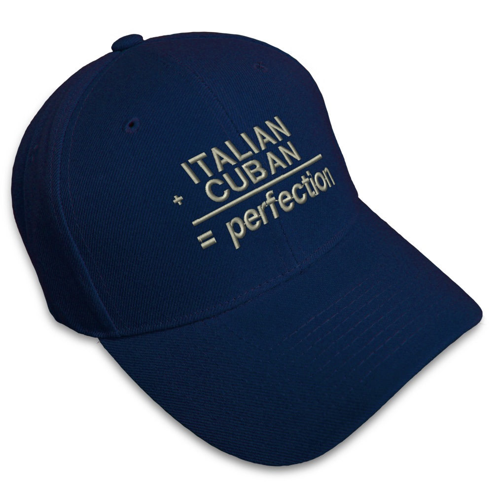 Baseball Cap Italian Plus Cuban Perfection Embroidery Dad Hats for Men ...