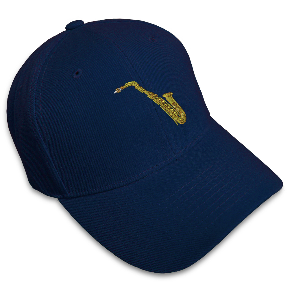 Baseball Cap Alto Sax Embroidery Dad Hats for Men & Women Strap Closure ...
