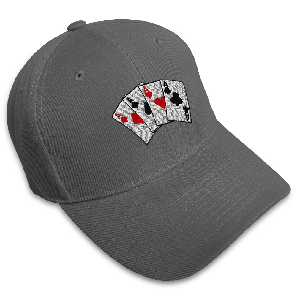 Baseball Cap Poker Cards Game Embroidery Acrylic Dad Hats for Men ...