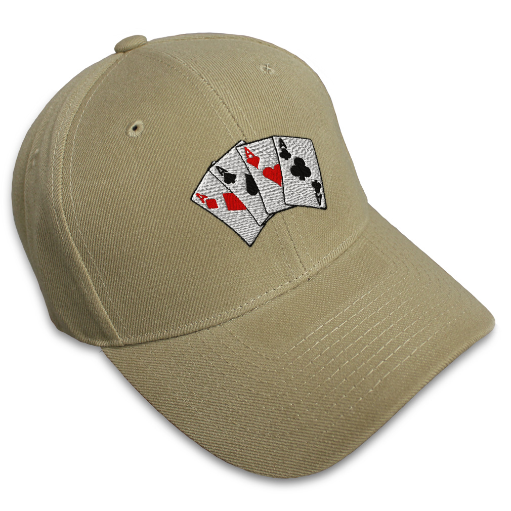 Baseball Cap Poker Cards Game Embroidery Acrylic Dad Hats for Men ...