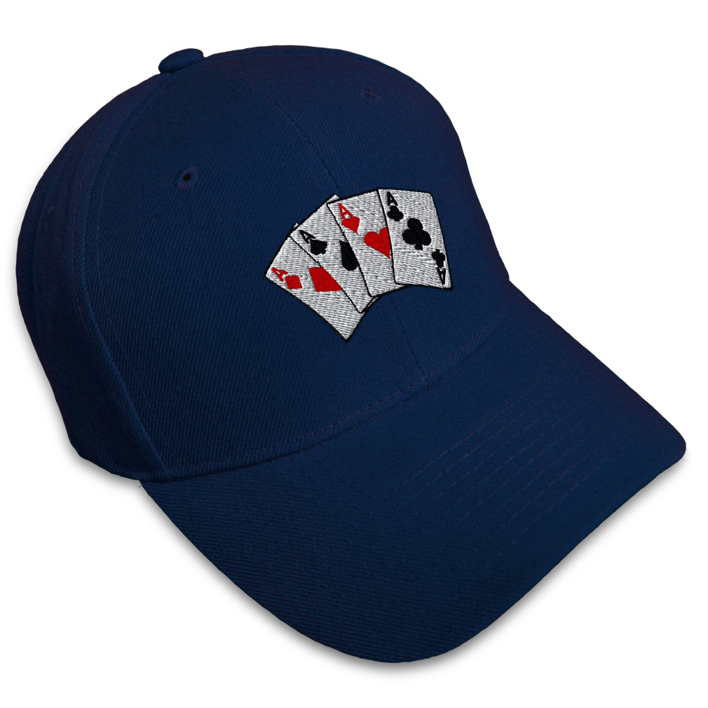 Baseball Cap Poker Cards Game Embroidery Acrylic Dad Hats for Men ...