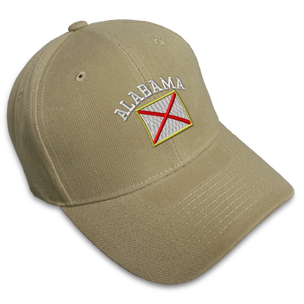 Baseball Cap Alabama State Flag Letters Embroidery Dad Hats for Men ...